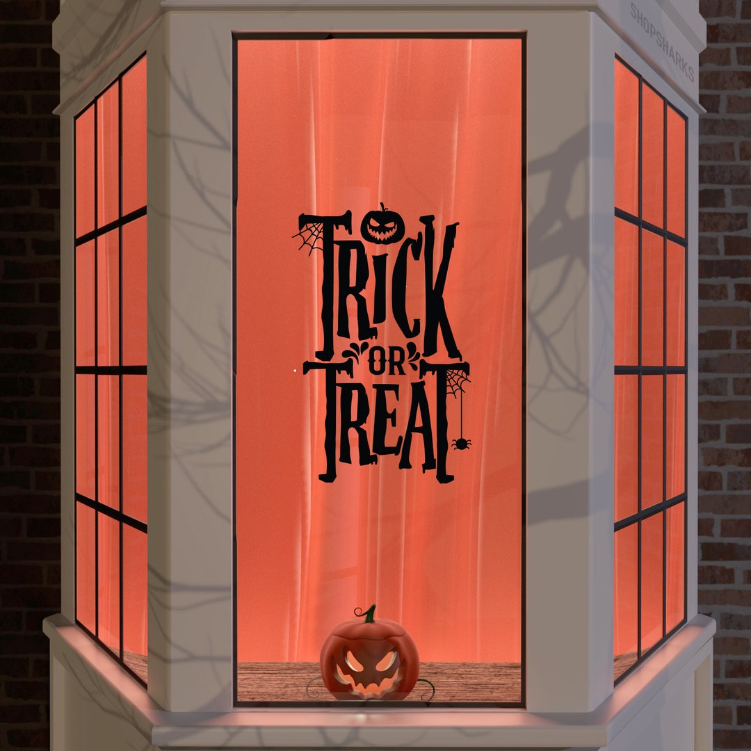 Halloween Window Stickers Decoration Wall Spooky Decal Party Black 11 ...