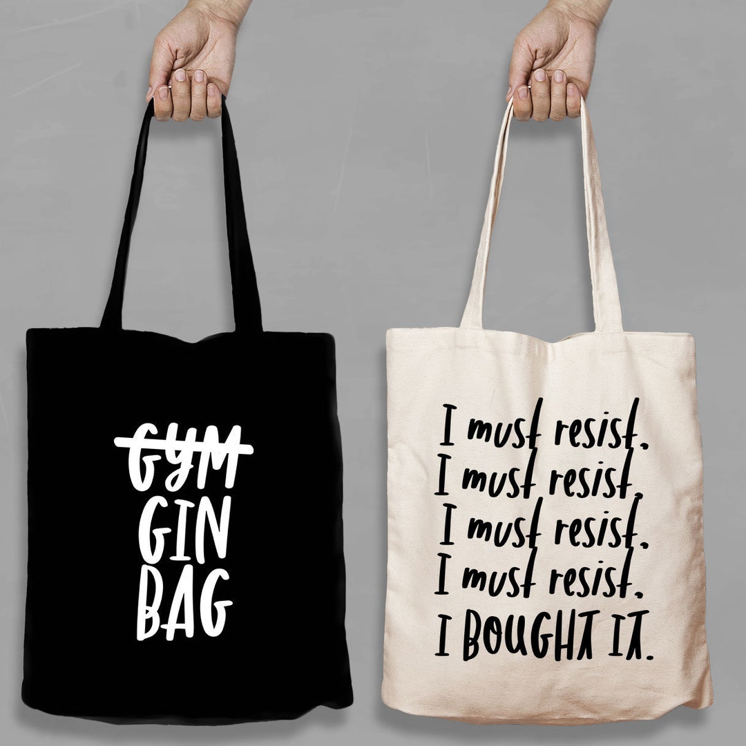 Shopping Canvas Tote Bag With QUOTE Shopping Bag Gift for Her With ...