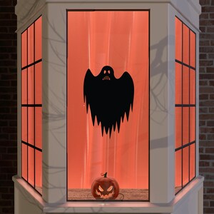 Halloween Window Stickers Decoration Wall Spooky Decal Party Black 11 ...