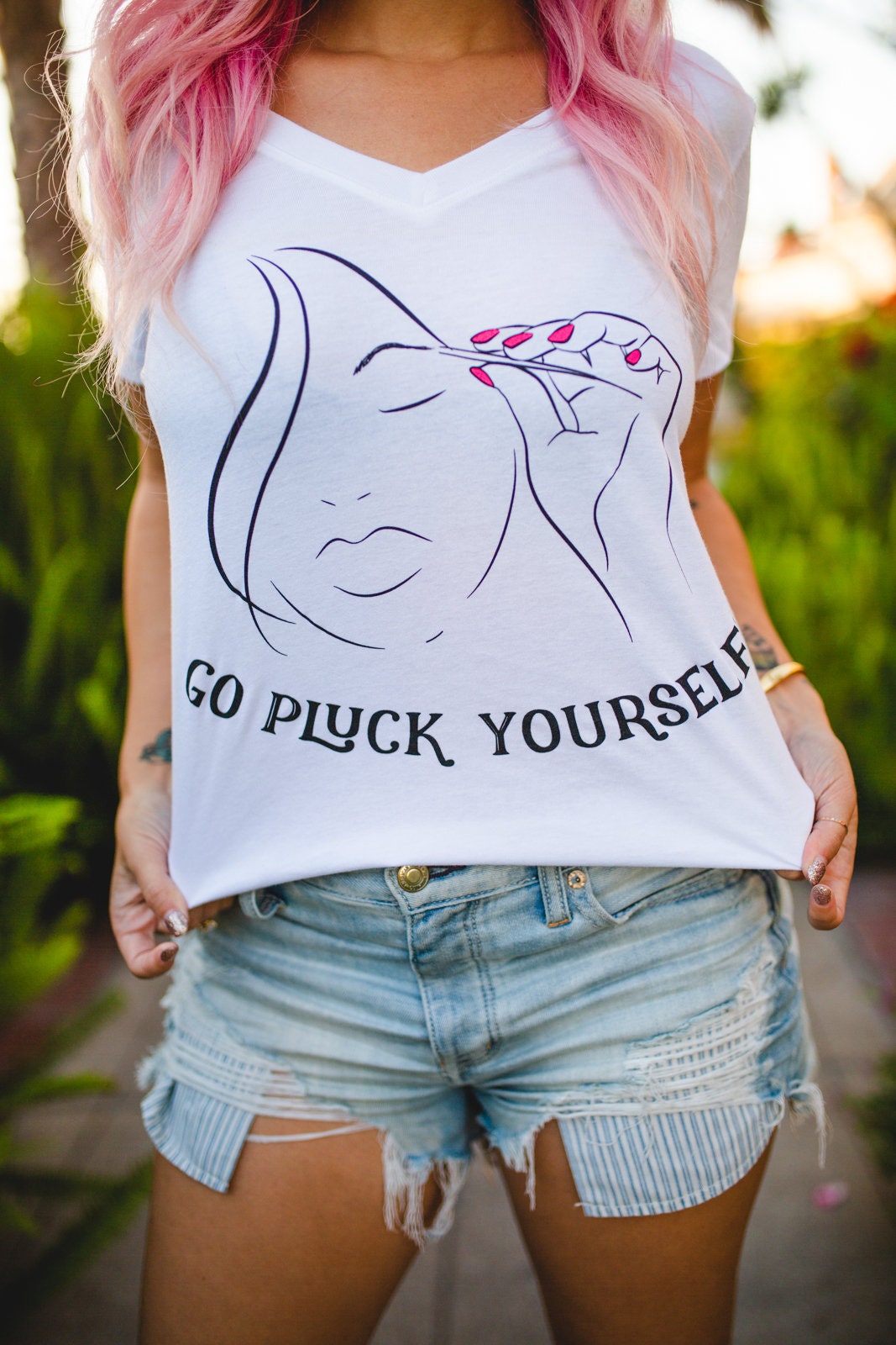 Go Pluck Yourself! Cotton Tshirt for Women - Etsy