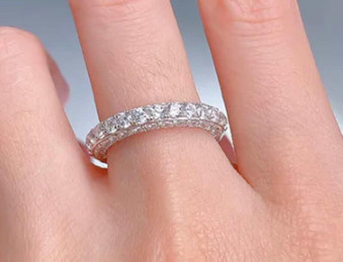 Sterling Silver 3-sided CZ Ring, Summer Rings, Bridal Jewelry ,cubic ...