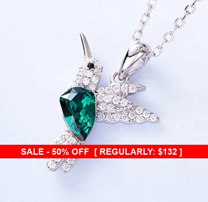 Swarovski hummingbird necklace store