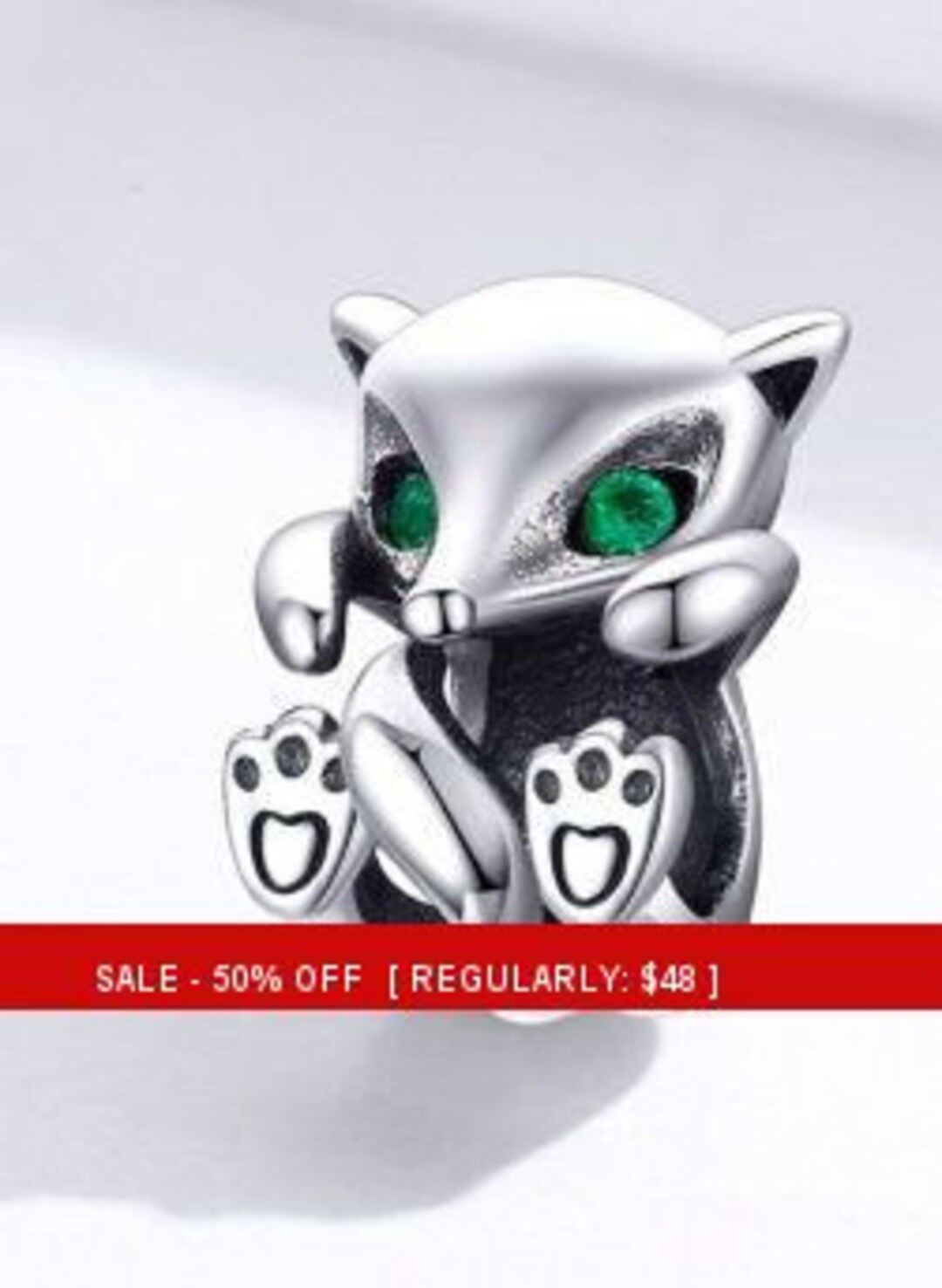 Sterling Silver Fox Charm Fox Gift Fox Jewelry Silver Fox - Etsy