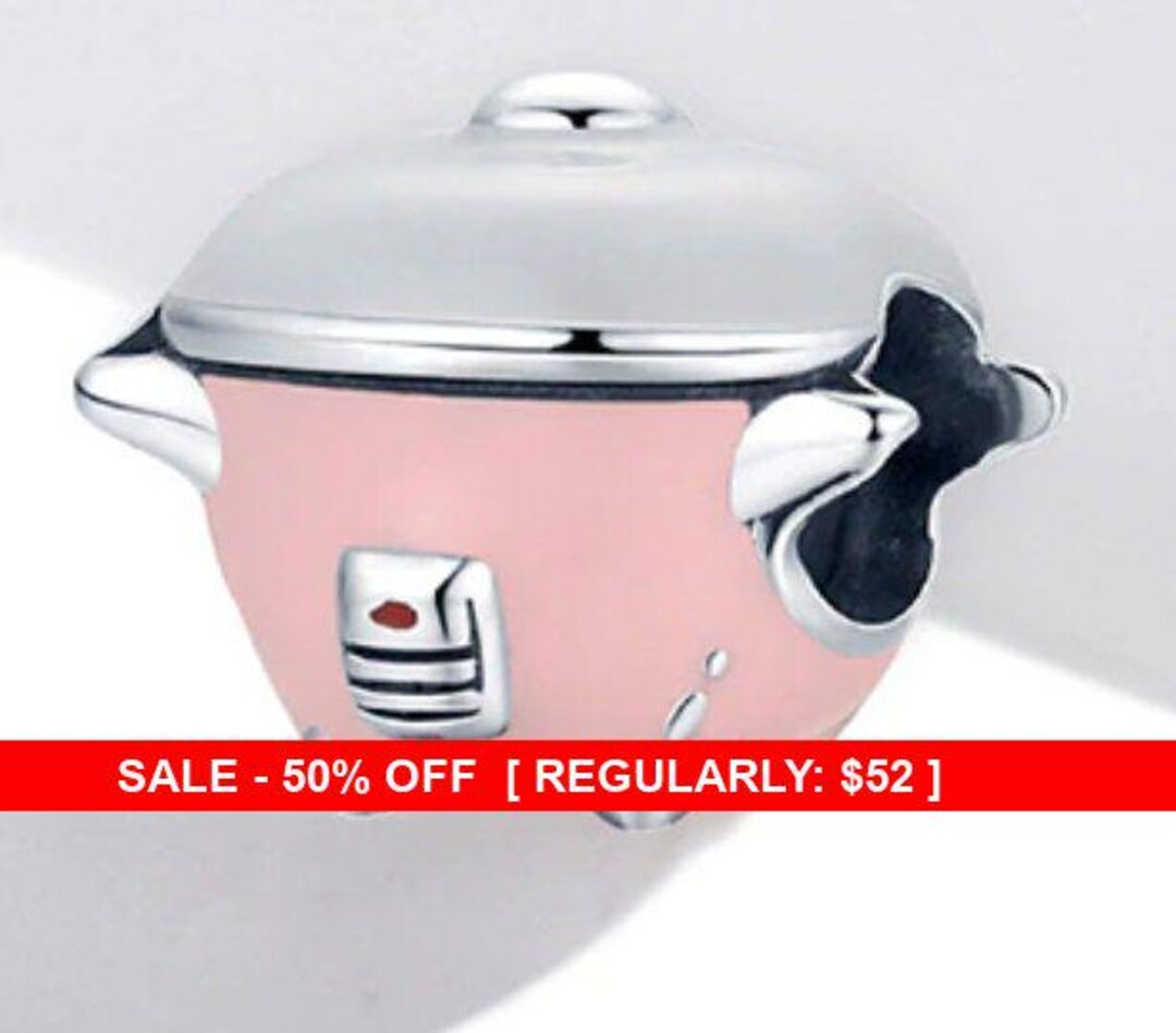 Sterling Silver Rice Cooker Charm, Kitchen Charm, Chef Charm, Kitchen ...