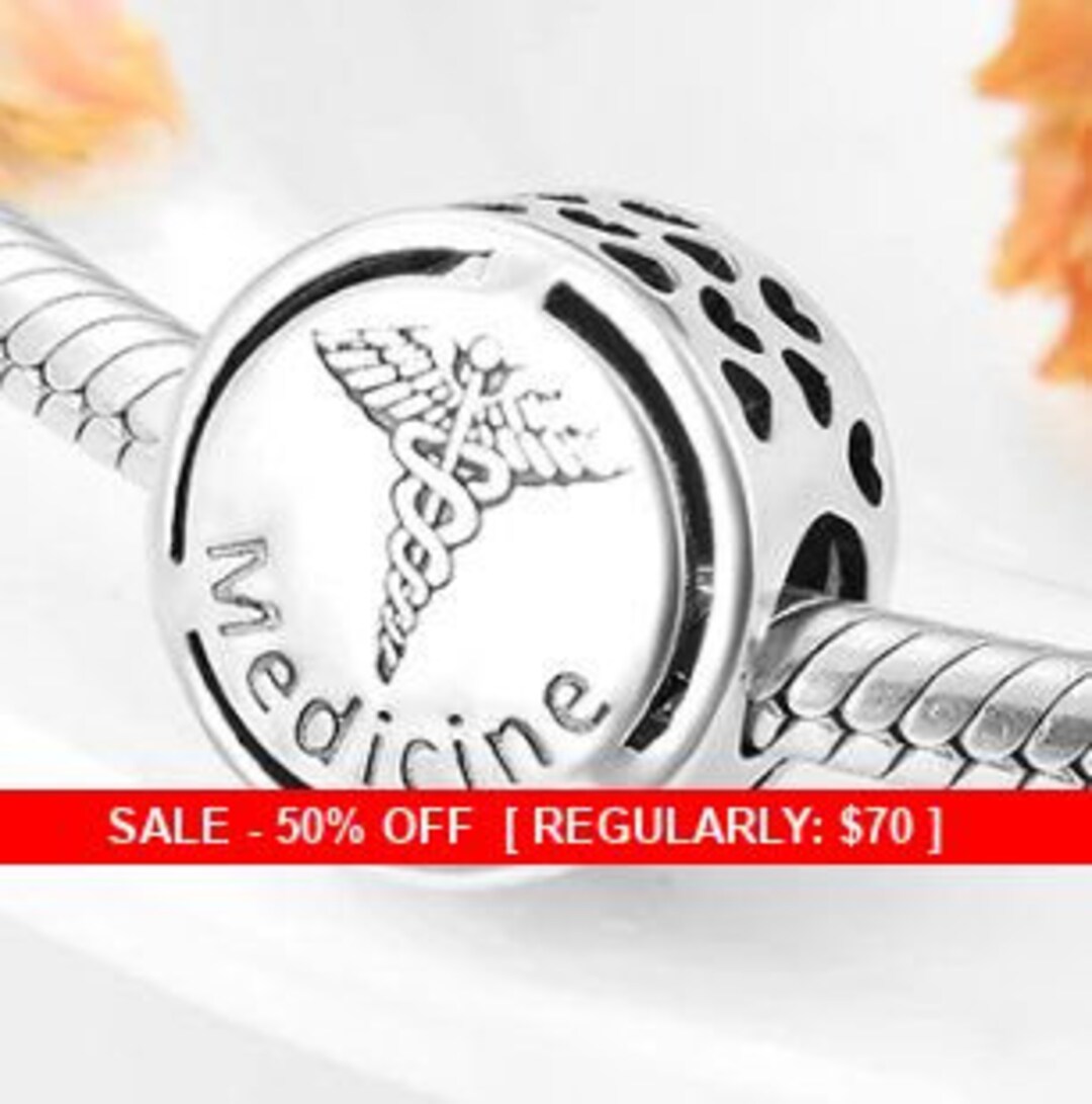 Sterling Silver Caduceus Charm, Doctor Charms, Nurse Charms, Graduation ...