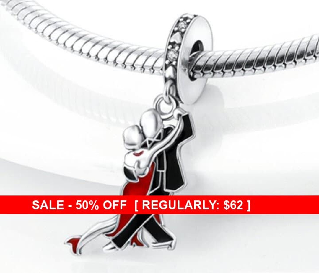 Sterling Silver Couple Charm, Love Charm, Wedding Charm, Couples Charm ...