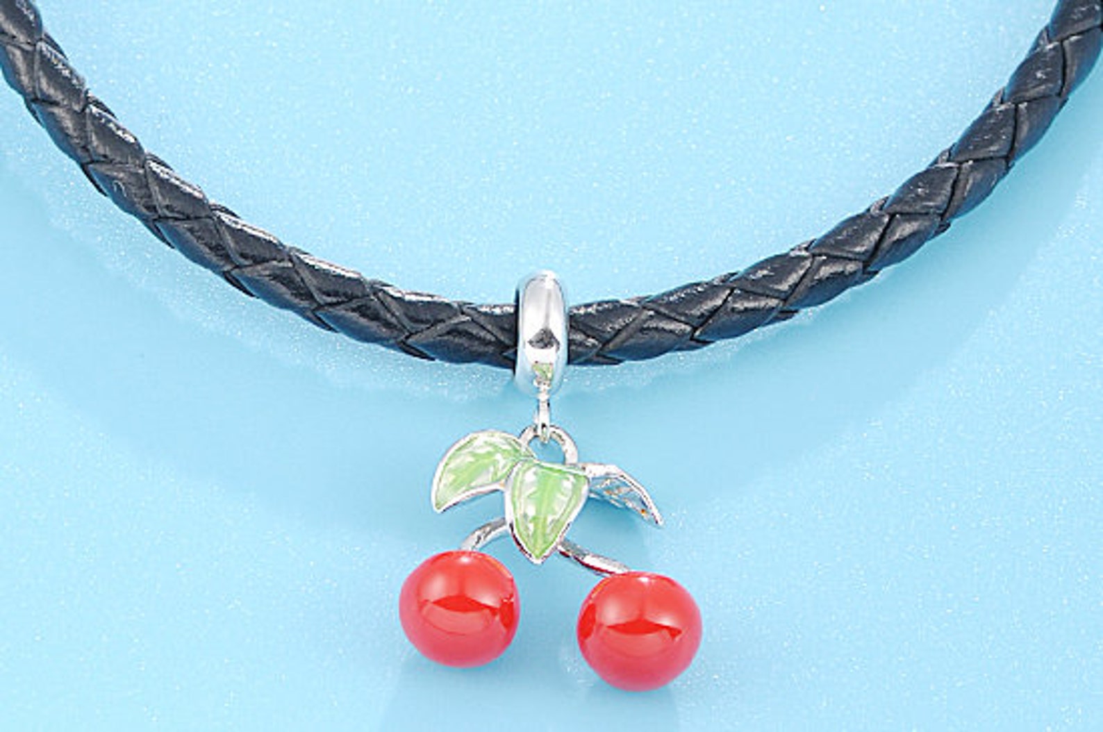 Sterling Silver Cherry Charm Cherries Charm Fruit Charms - Etsy
