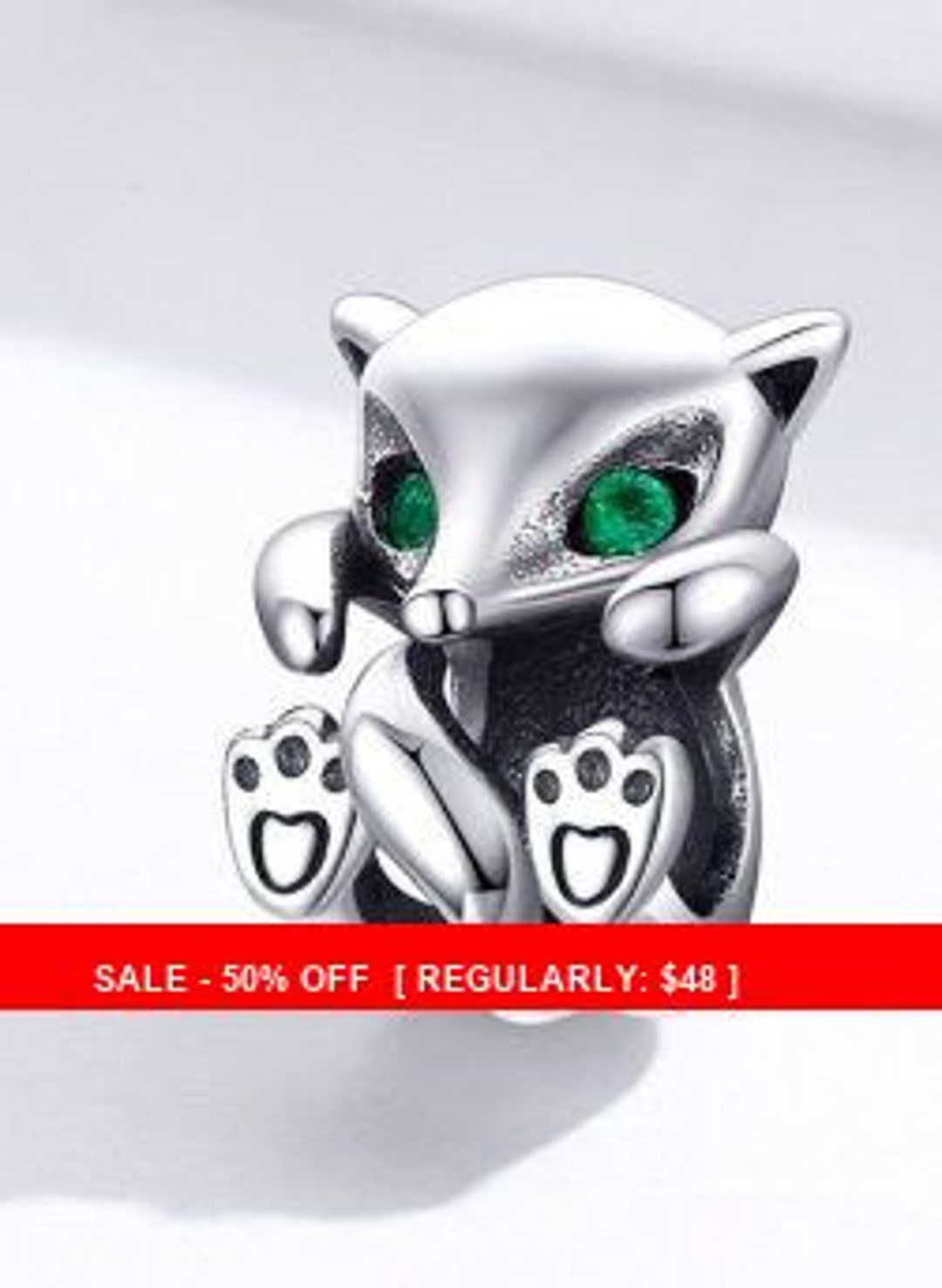 Sterling Silver Fox Charm Fox Gift Fox Jewelry Silver Fox - Etsy