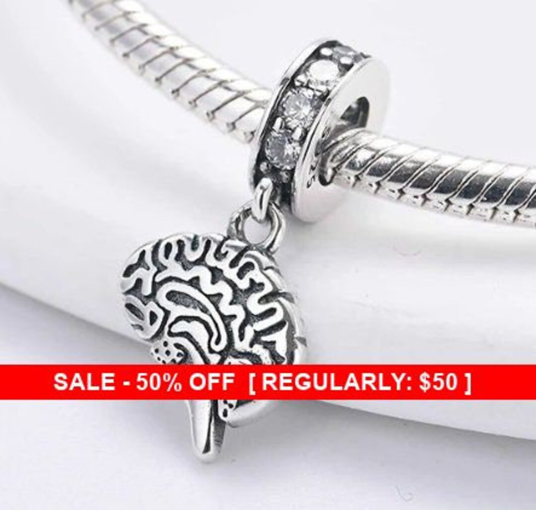 Sterling Silver Brain Charm, Doctor Charms, Doctor Specialist ...