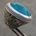 Natural Hussaini Feroza Natural Green Sabza Feroza Real Turquoise Ring ...