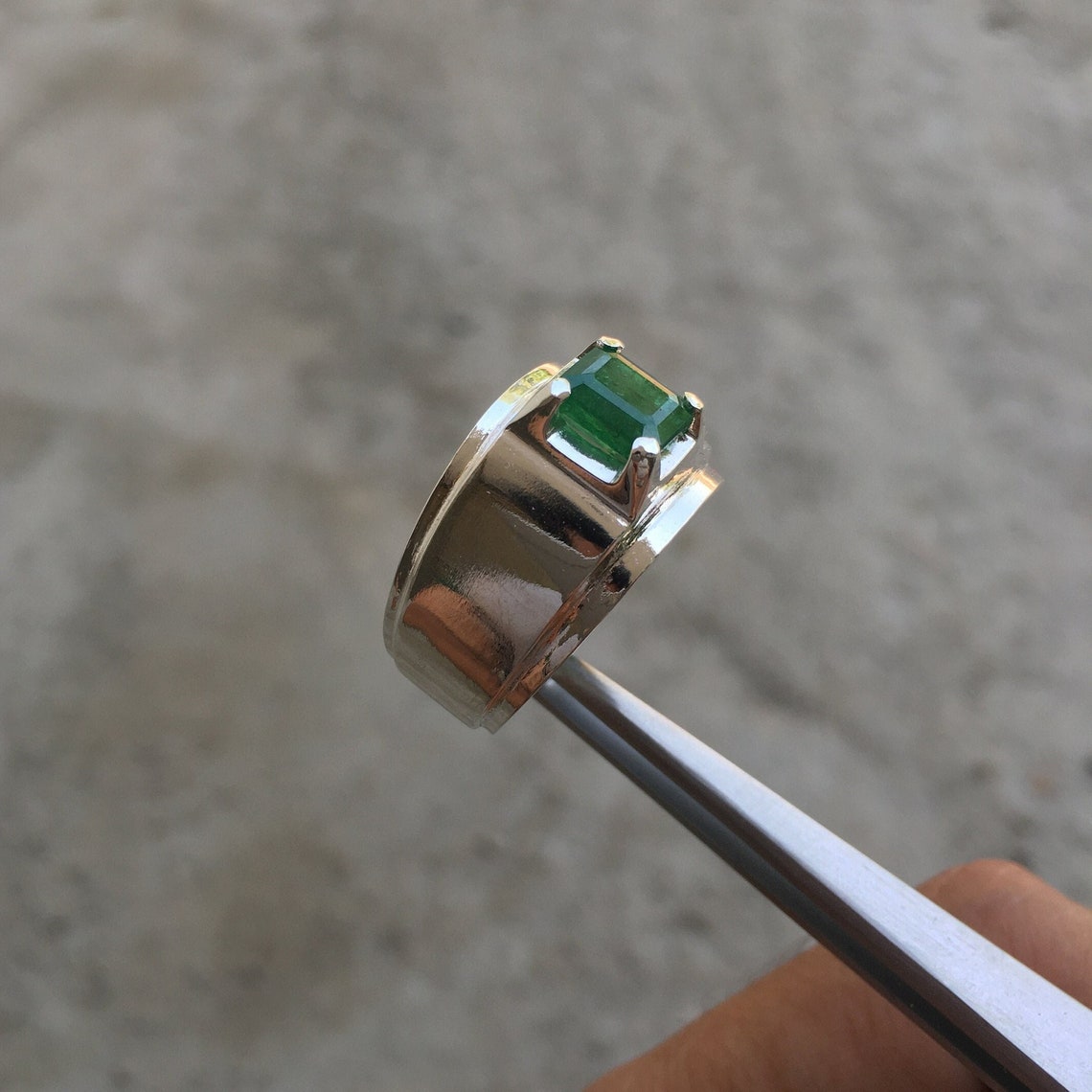 Natural Zamurd Stone Ring Swat Original Emerald Ring Real - Etsy