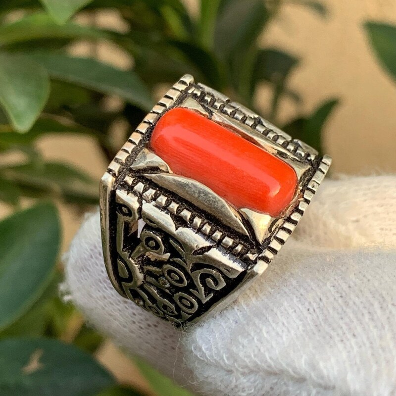 Mens Gold Ring Red Stone - Etsy