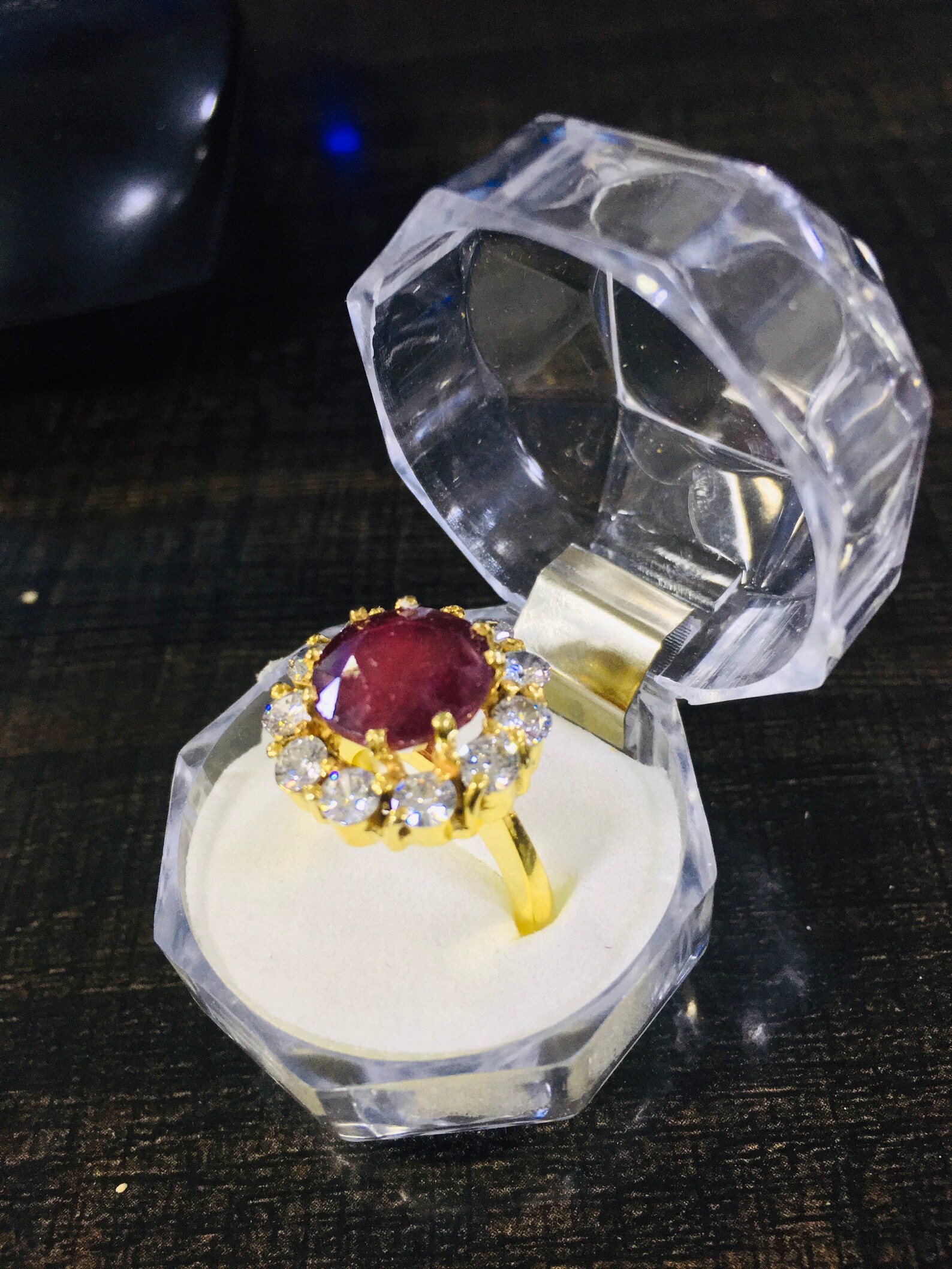 Bague ruby originale pour dames en 22k Or Plaqué naturel ruby - Etsy France