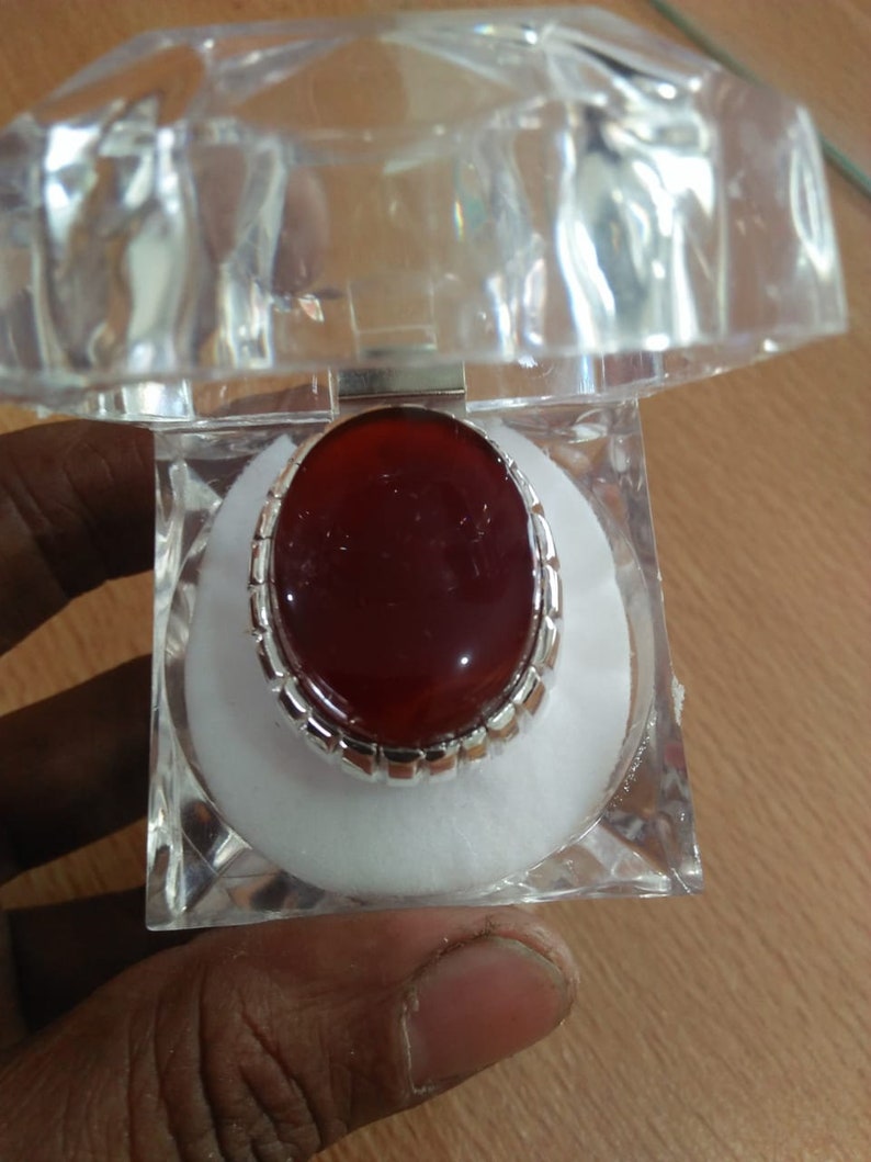 Mens Natural Original Yemeni Aqeeq Ring Akik Ring Haqeeq Stone - Etsy