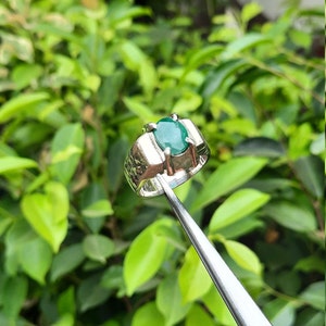 Natural Zambian Emerald Stone Ring Genuine Zamurd Stone Ring Original ...