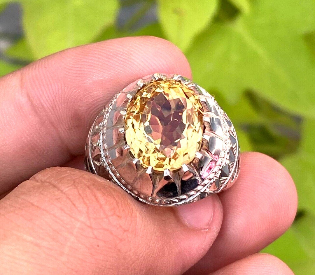 Beautiful Top Class Real Citrine Natural Gemstone Ring for - Etsy
