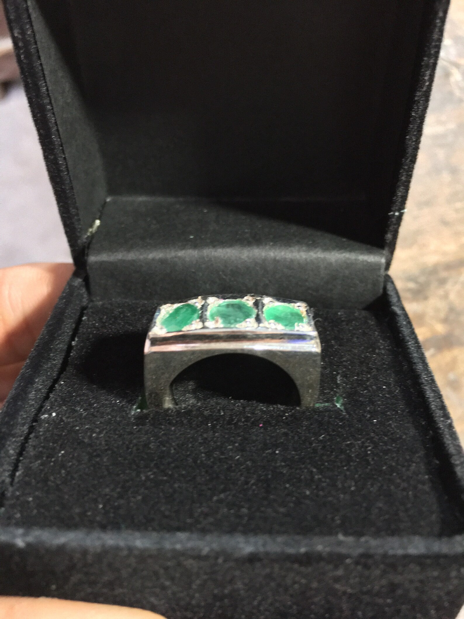 Natural Emerald Ring Original Emerald Stone Ring Real Emerald | Etsy