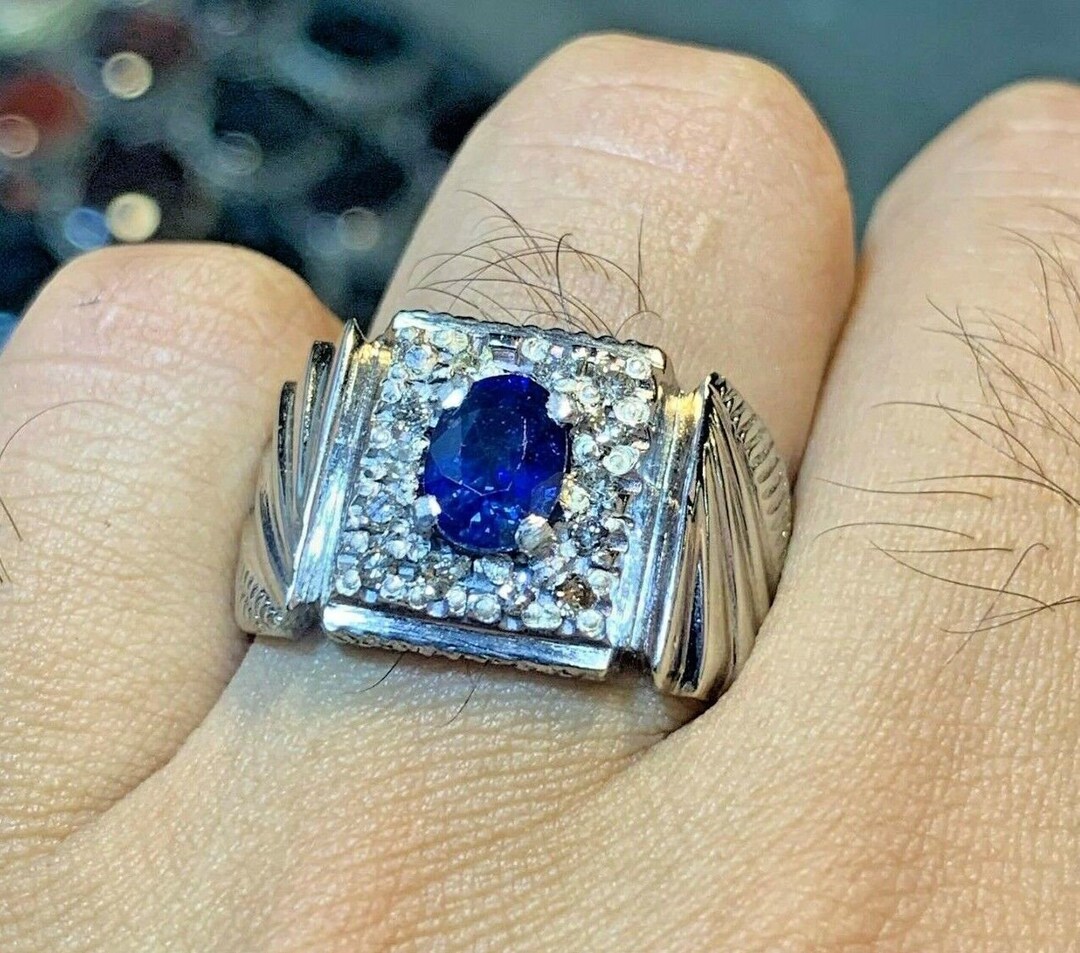 Original Ceylon Sapphire Stone Ring Real Ceylon Neelam Stone Ring ...