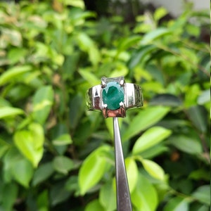 Natural Zambian Emerald Stone Ring Genuine Zamurd Stone Ring Original ...