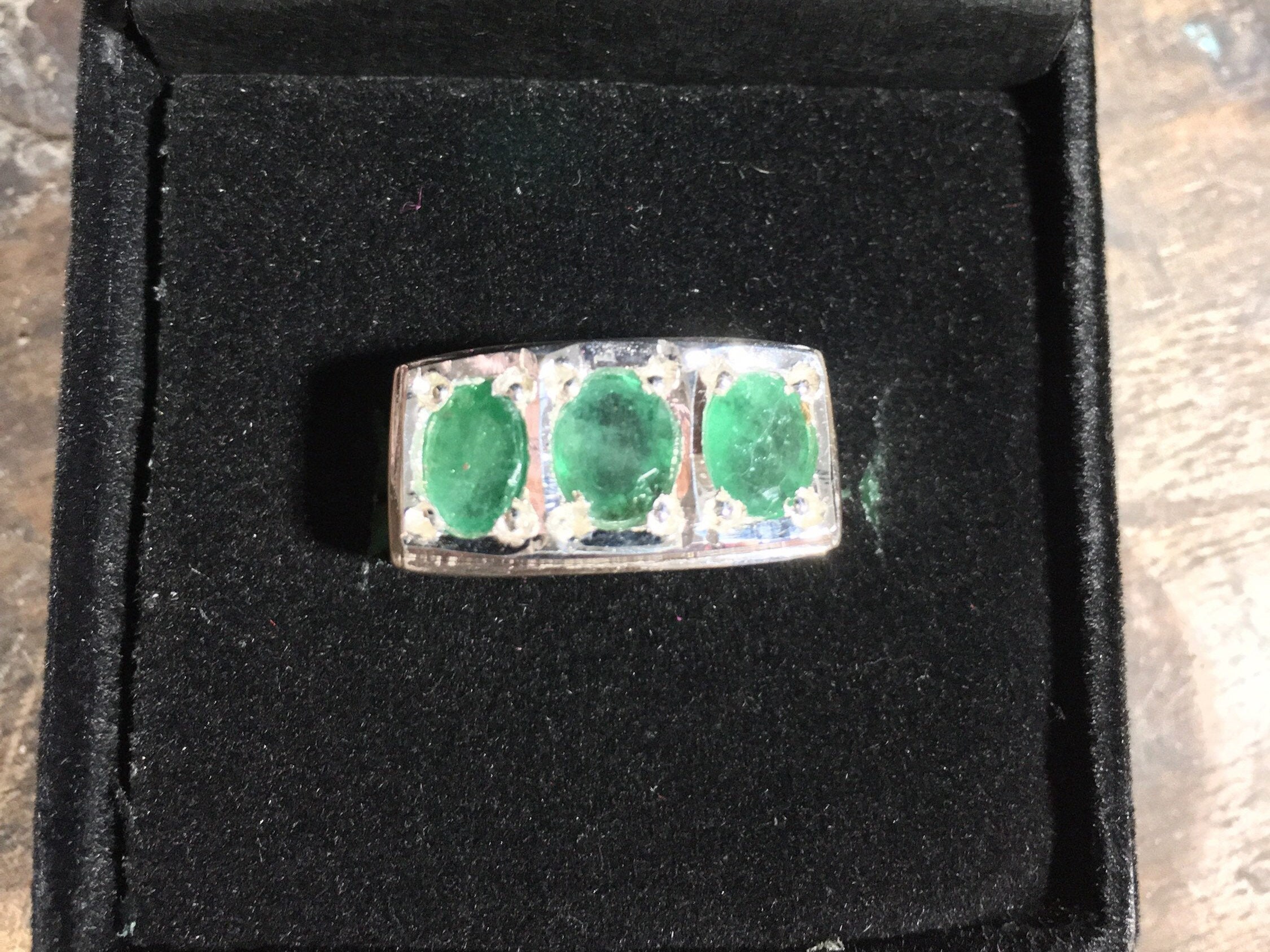 Natural Emerald Ring Original Emerald Stone Ring Real Emerald | Etsy