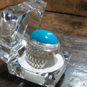 Natural Original Hussaini Feroza Ring Real Natural Neeshapuri Feroza ...