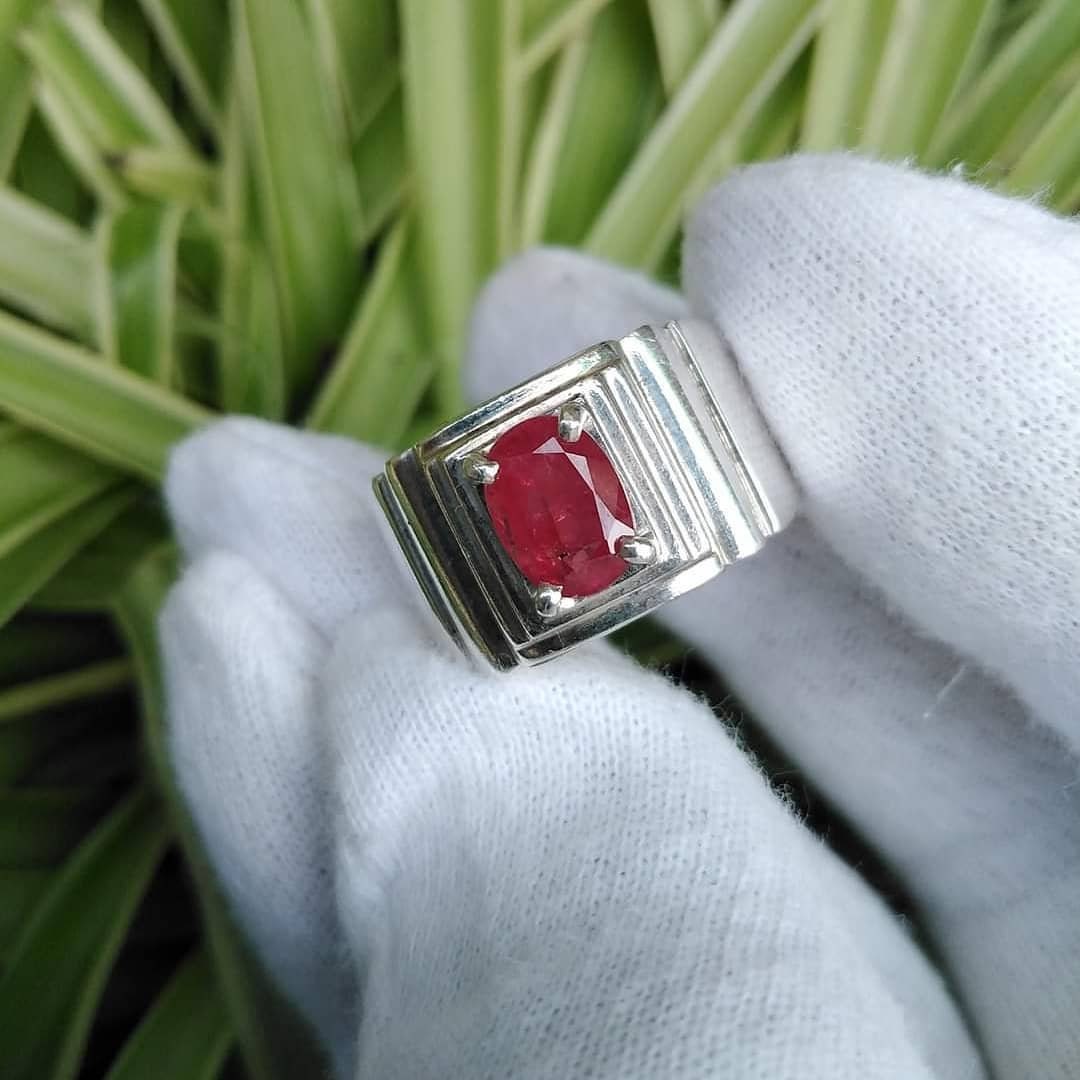 Pigeon Blood Red Natural Afghani Ruby Stone Ring Original Pigeon Blood ...