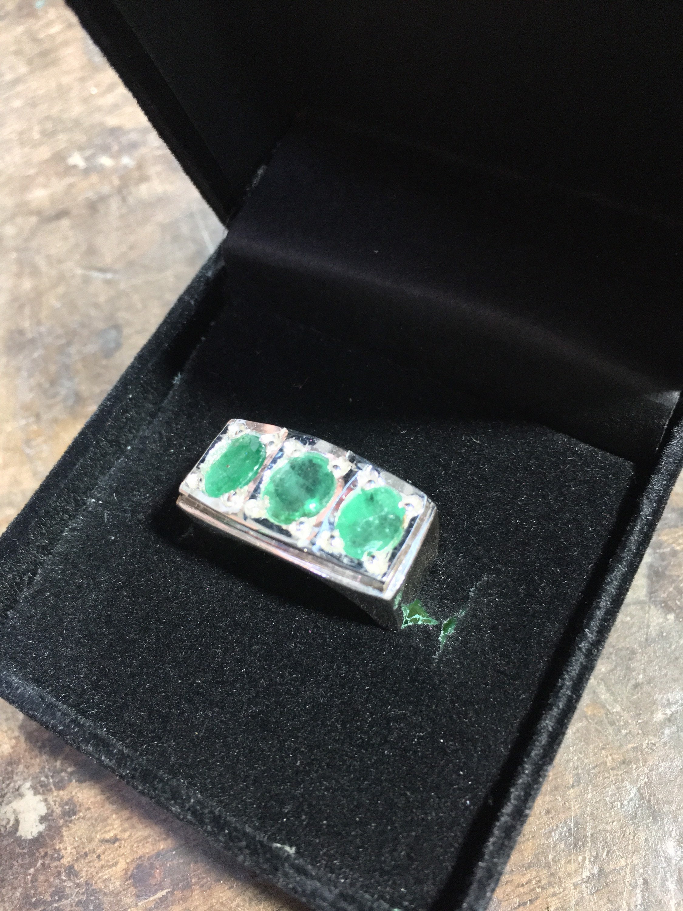 Natural Emerald Ring Original Emerald Stone Ring Real Emerald | Etsy