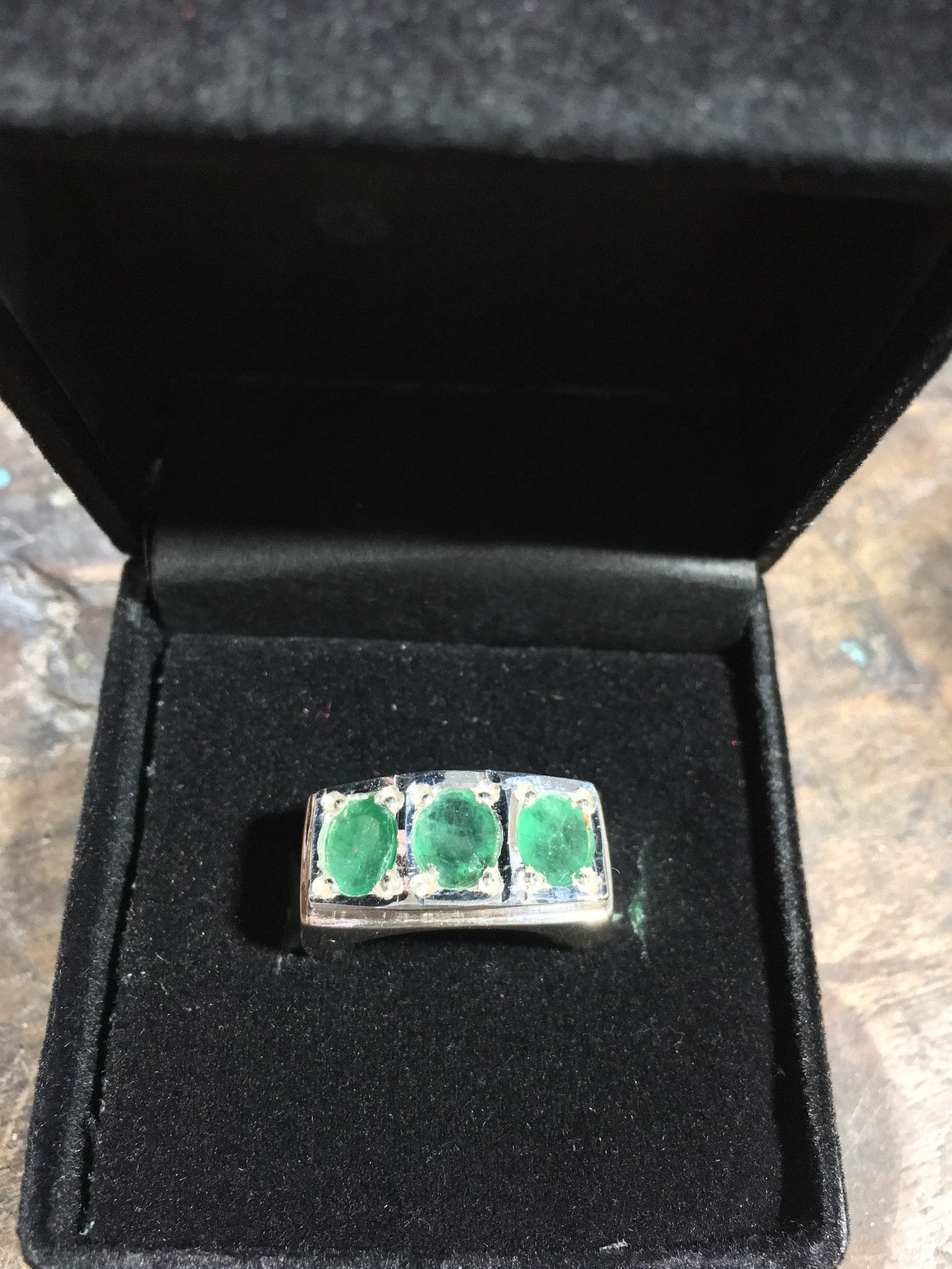 Natural Emerald Ring Original Emerald Stone Ring Real Emerald | Etsy