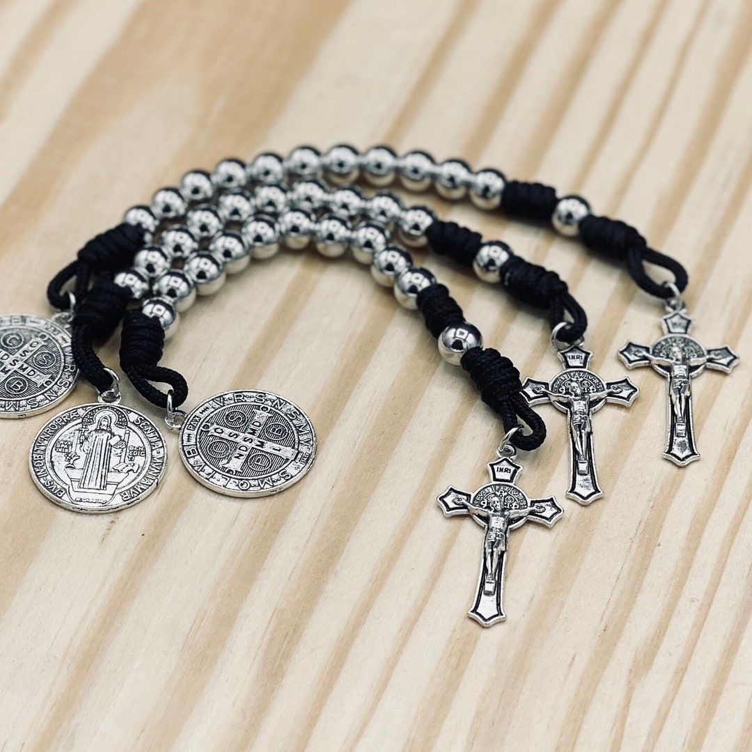 The Traveler Rosary 3-pack Pocket Paracord Rosary With St. Benedict ...