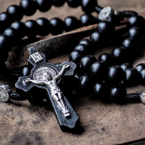 Black Rosary Beads - Etsy