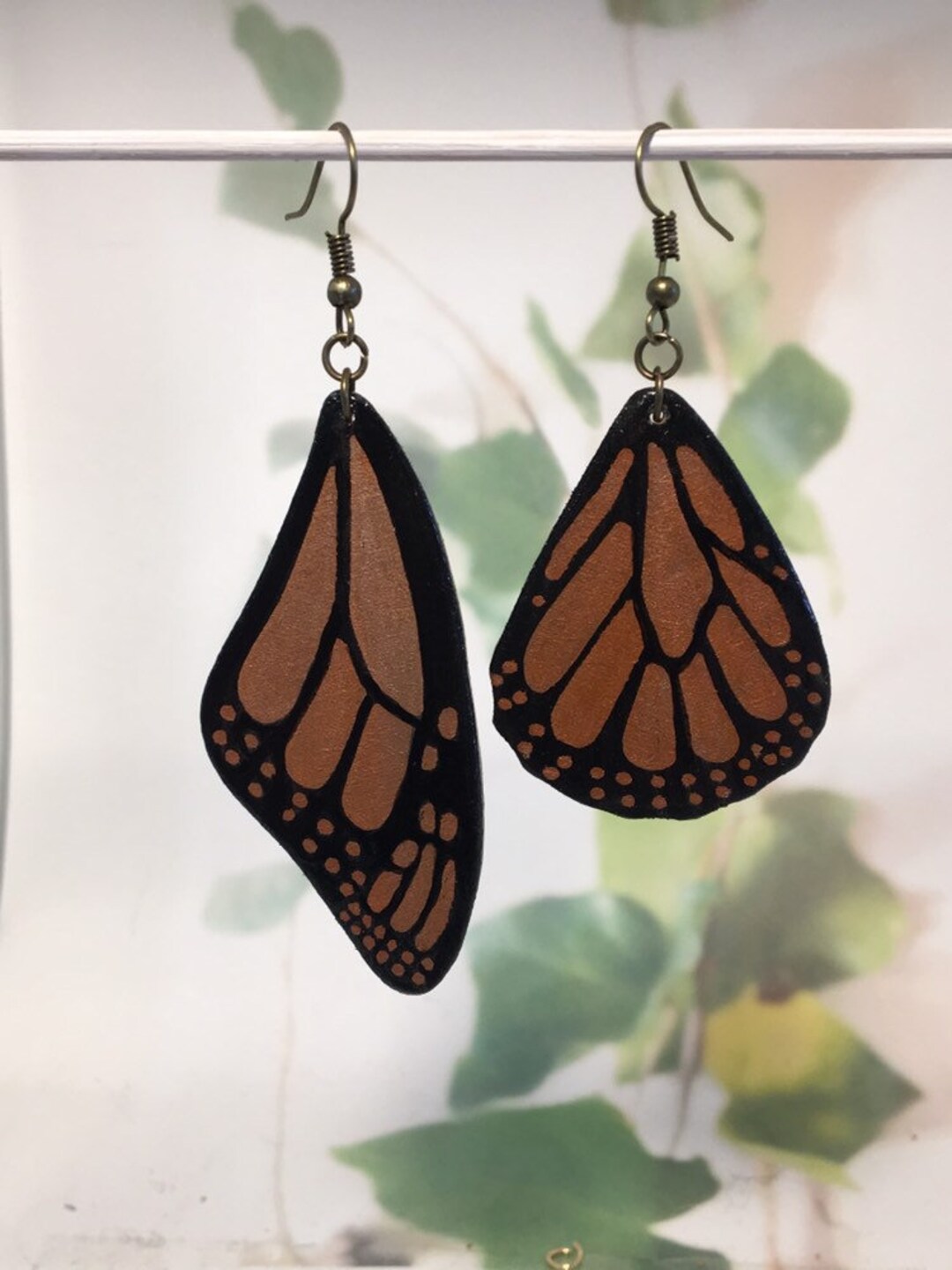 MONARCH WING EARRINGS - Handmade Wooden Monarch Butterfly Wings With ...