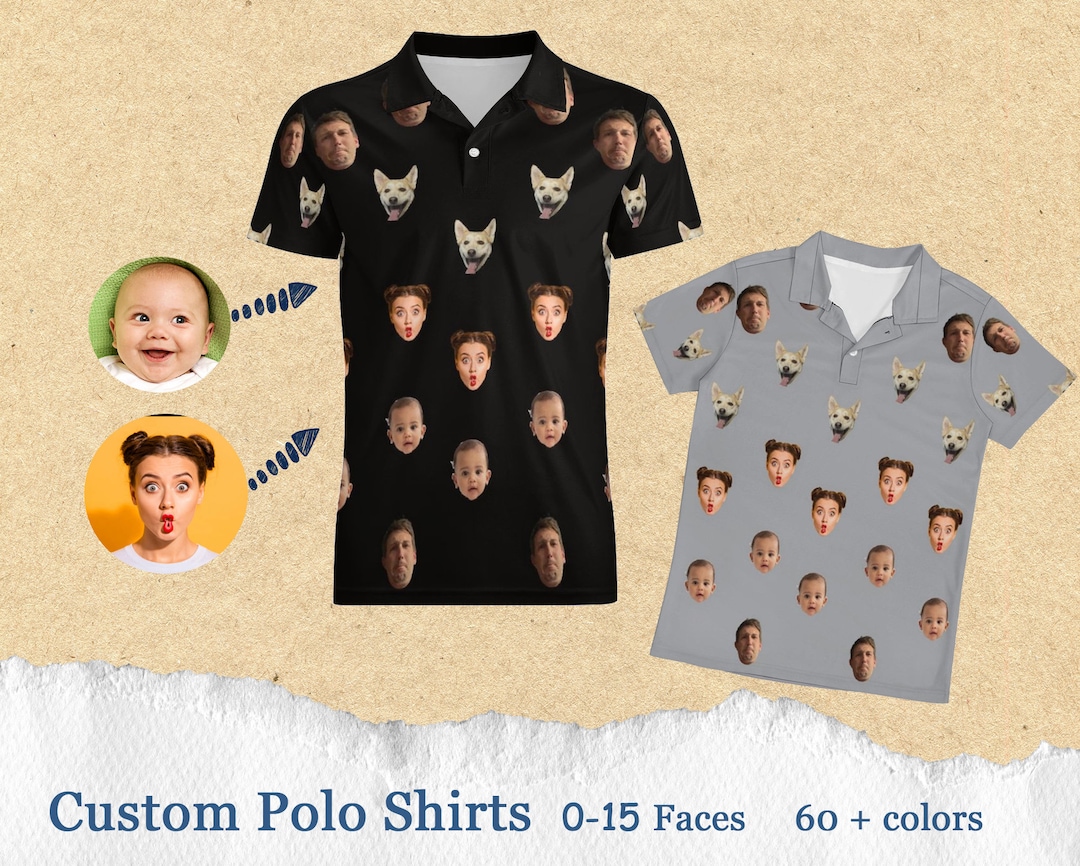 Custom Polo Shirt for Men/women，personalized Face Polo Shirt，photo ...