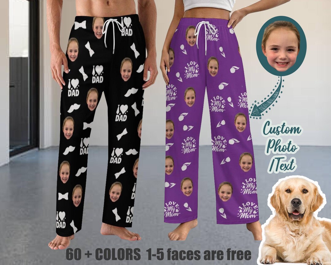 Custom Pajama Pants,custom Photo Pajamas,men Pajama,women Pajama, Daddy ...