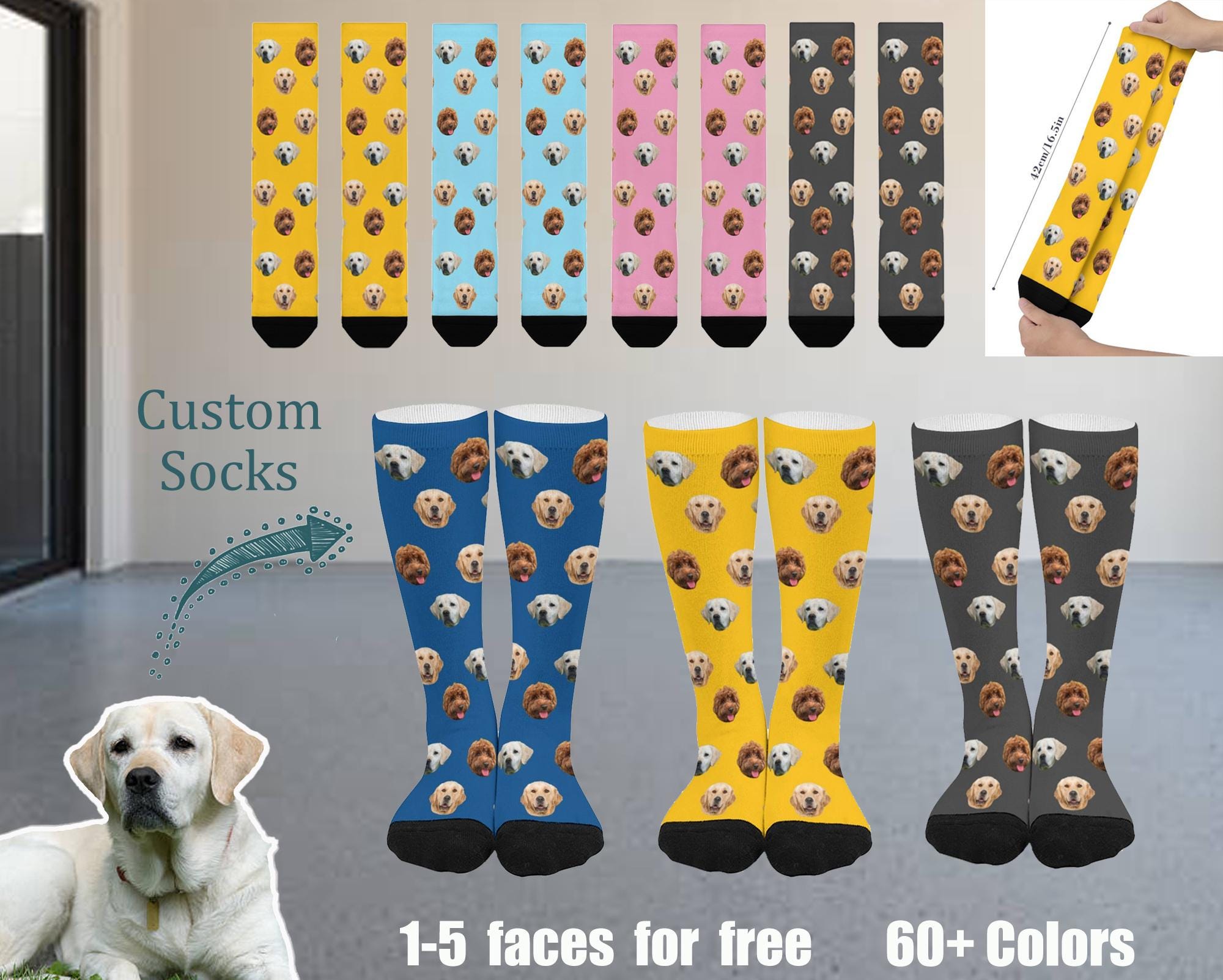 Custom Pet Photo Socks,custom Socks,custom Pet Socks,personalized Socks ...