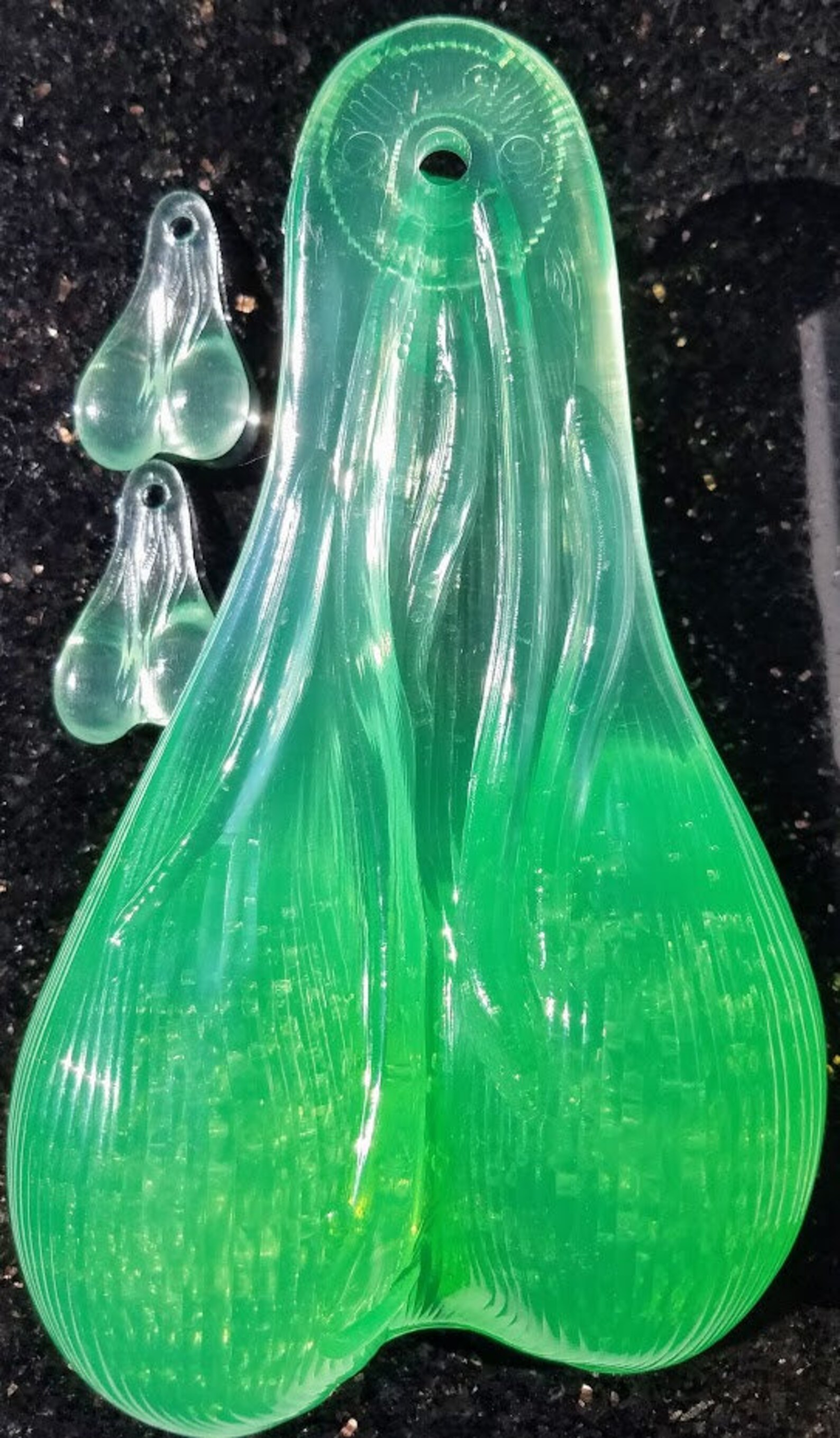 Clear Tinted Combo of One 8" Truck Nuts and One 2" Nutz Biker Bulls ...