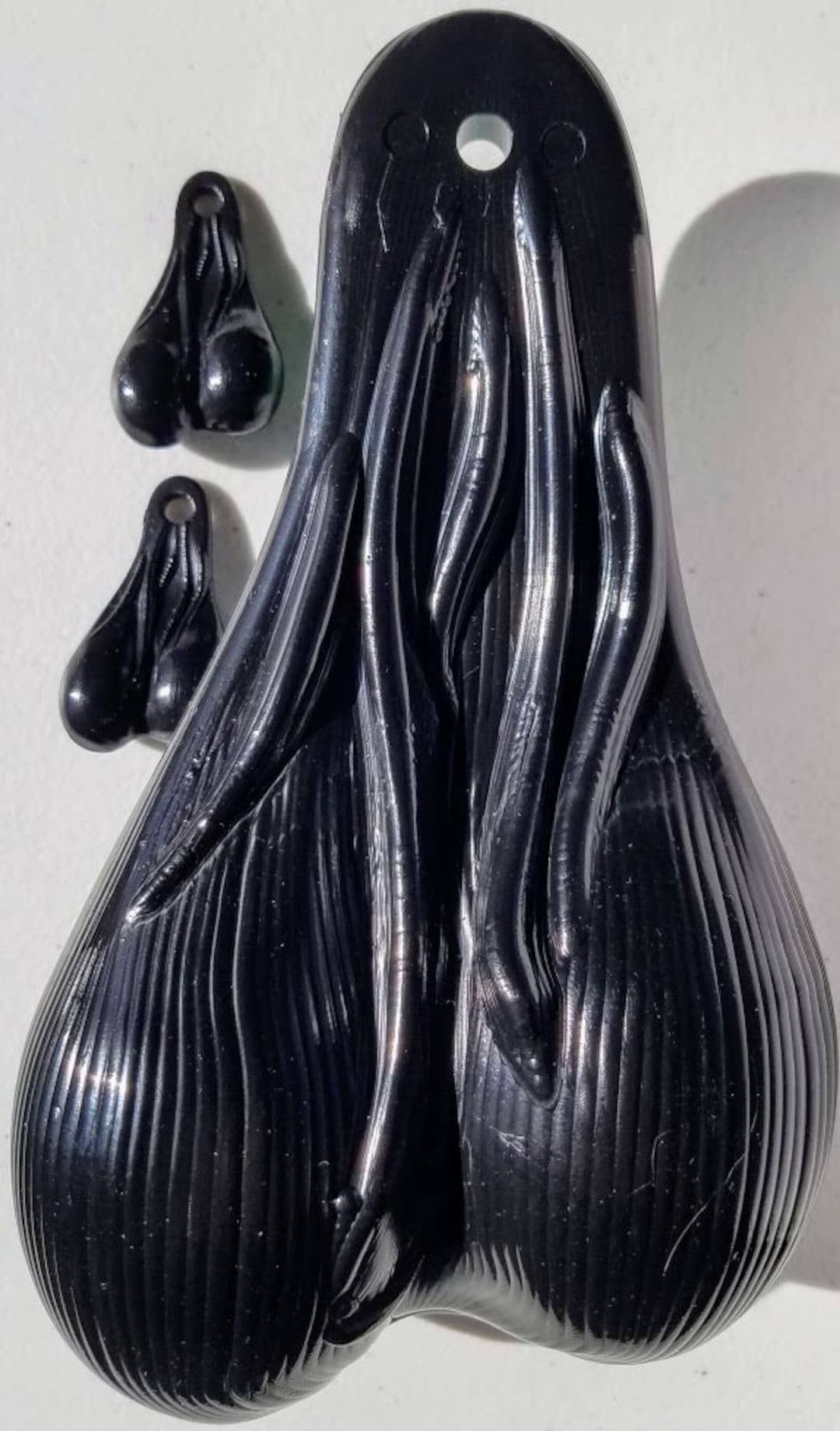 Black Combo of One 8" Truck Nuts and Two 2" Nutz Biker Bulls Balls - Etsy