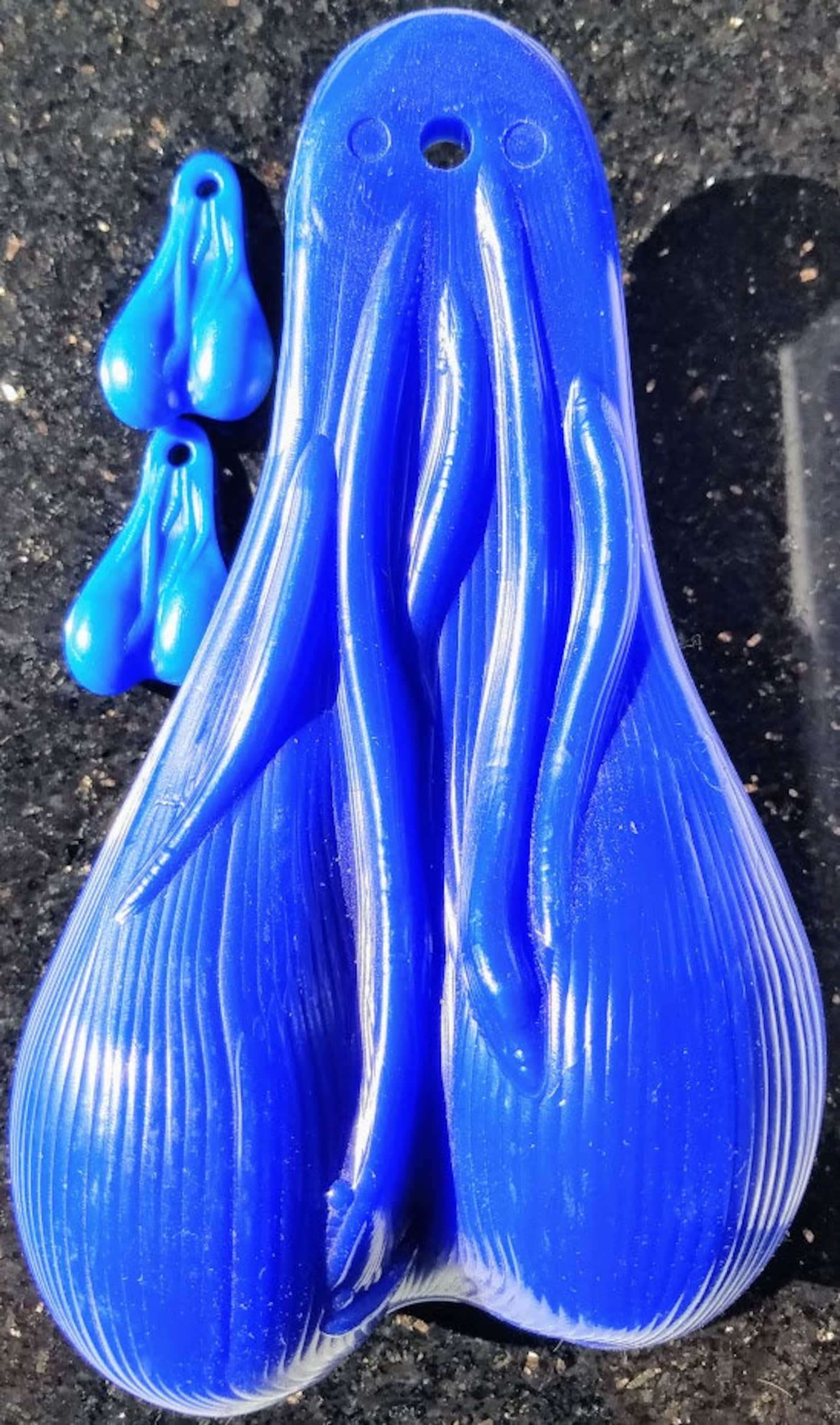 Blue Combo of One 8" Truck Nuts and Two 2" Nutz Biker Bulls Balls - Etsy