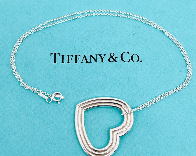 Tiffany & Co Vintage "menard" Pendant and Silver Chain Necklace- Very ...