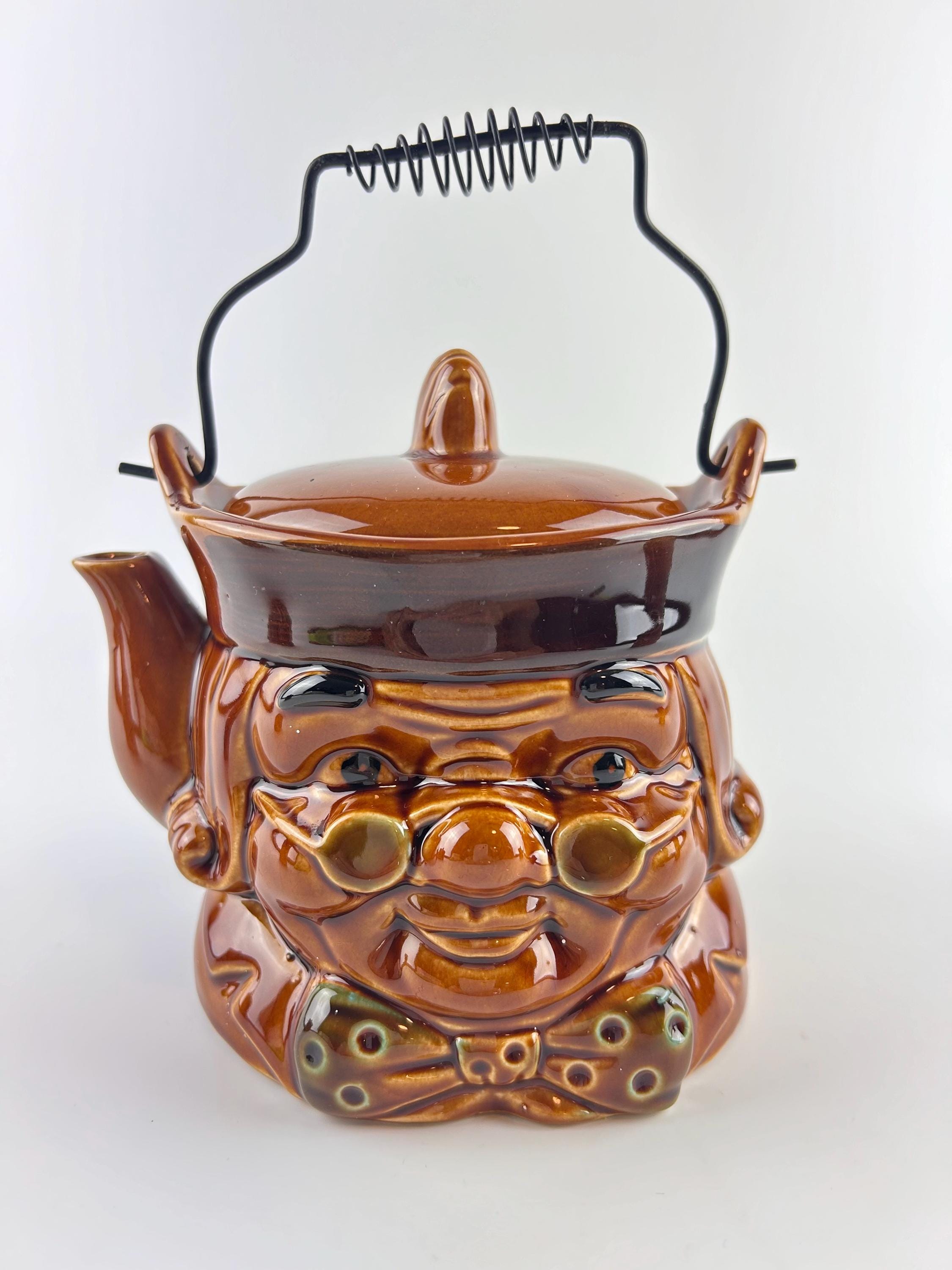 Ben Franklin Tea Set, Teapot, Creamer, Sugar Bowl, Face Tea Set, Japan ...