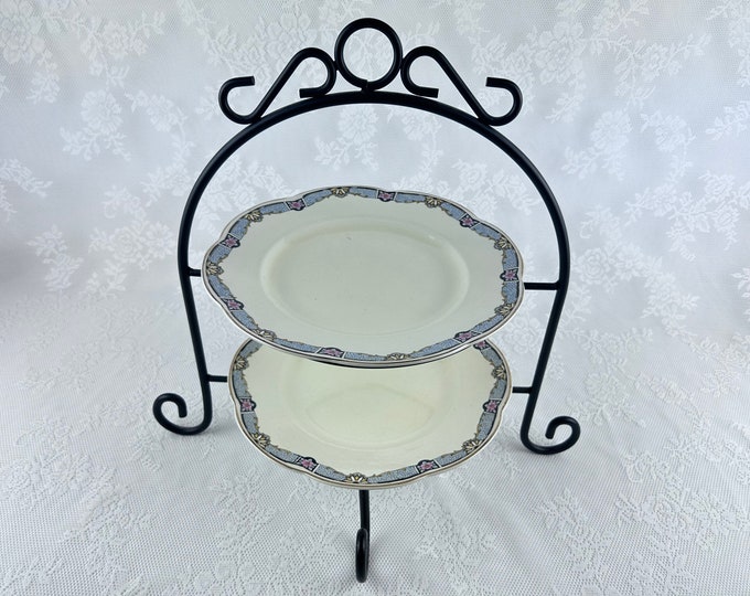 2 Tier Afternoon Tea Stand, Cake Stand Frame, Interchangeable Plates - Etsy