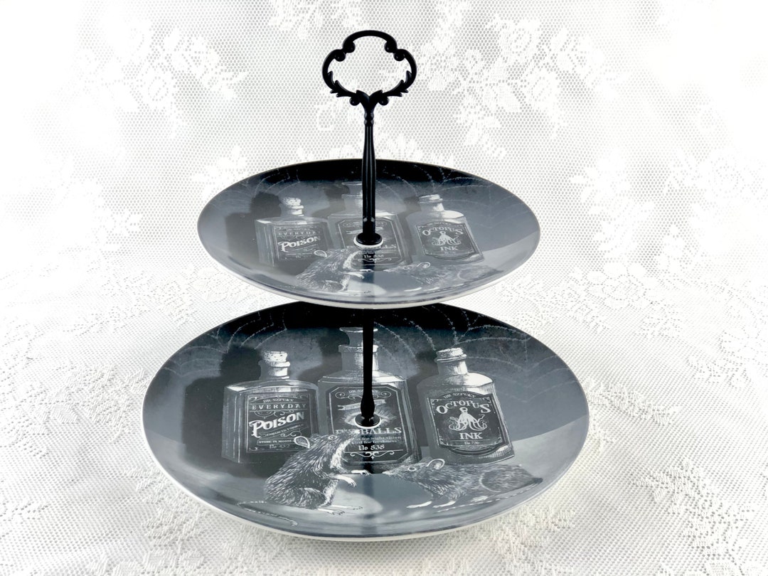Poison Cake Stand, Dark Wedding Cake Plate, Party Platter, Rats ...