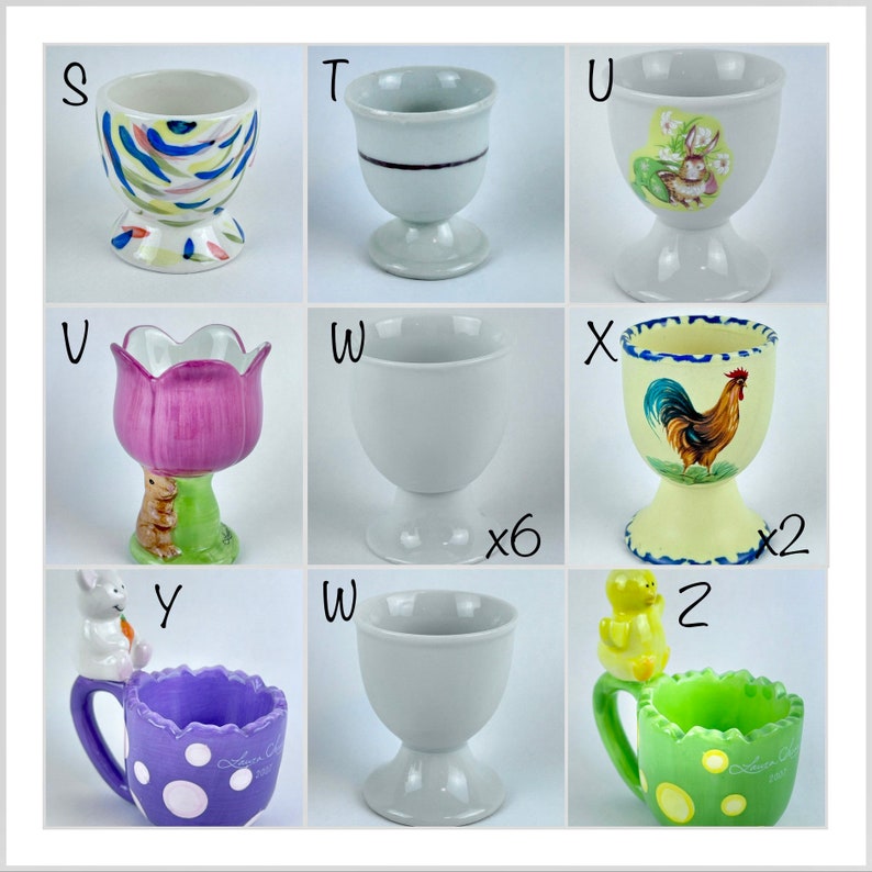Egg Cups, Easter Egg Holders, Easter Decor, Vintage Table Decor - Etsy