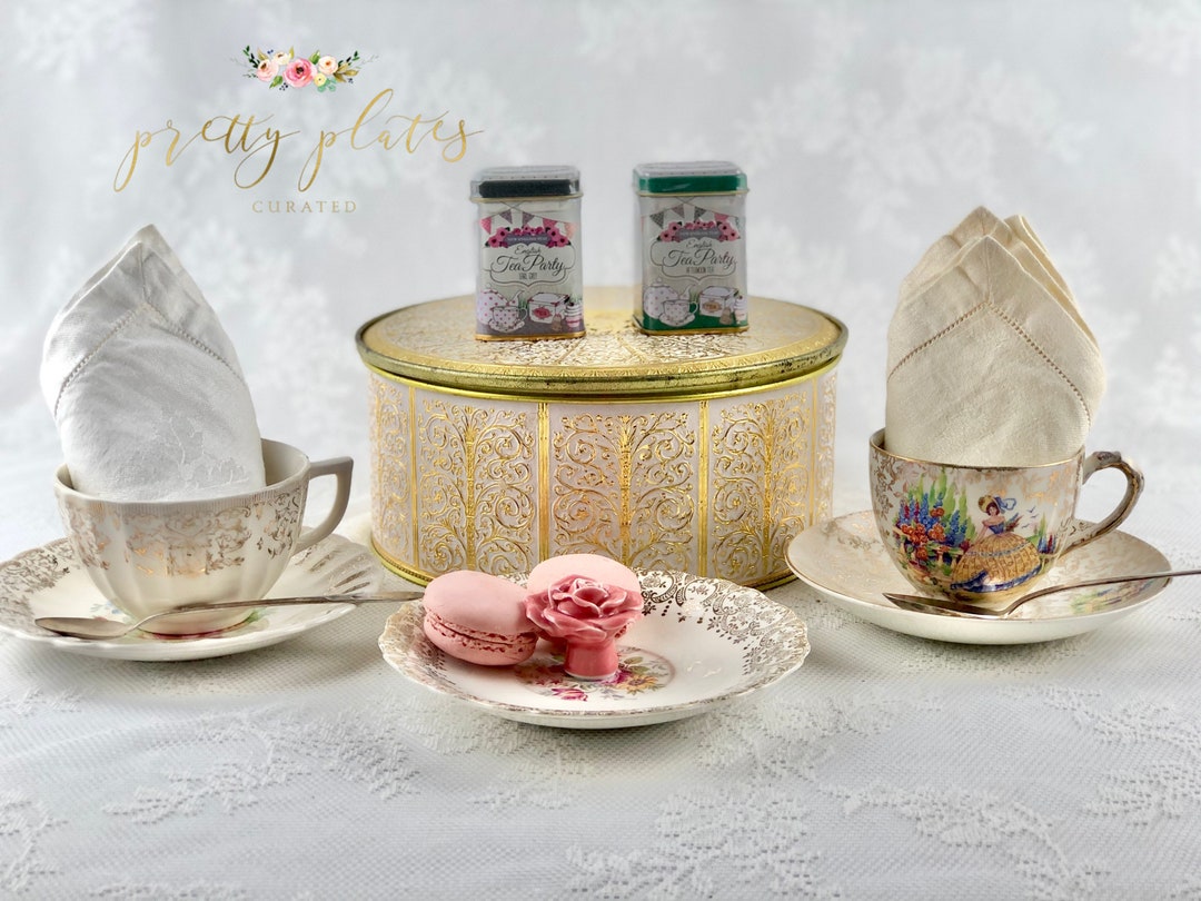 Vintage Teacup Gift Box, Tea Time Gift Set, Tea for Two, DIY Gift Set ...