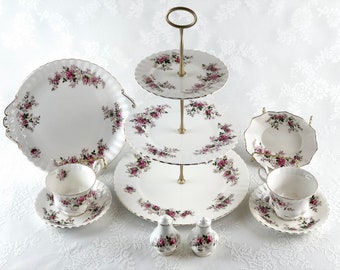 Royal Albert Lavender Rose Dinner Set, 27 Pcs Teapot, Teacups & Saucers ...