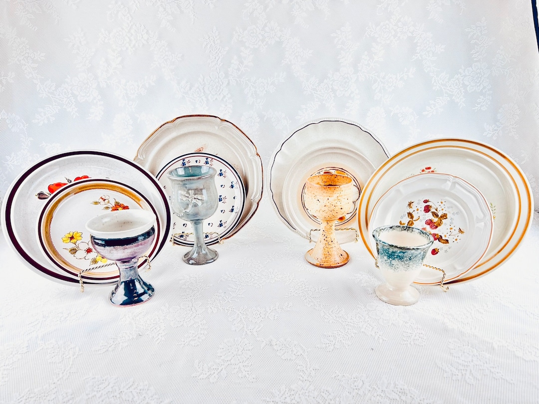 Mismatched 3 Piece Place Setting, Service for 4 Dinnerware Set, Boho ...