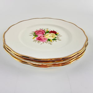 Queen Anne Lady Sylvia Dinner Plates, Fine Bone China, Vintage Plates ...