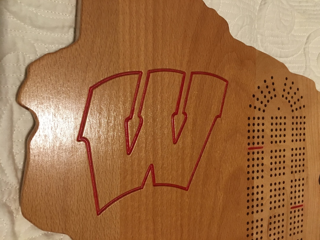 Wisconsin Shaped Cribbage Board - Etsy