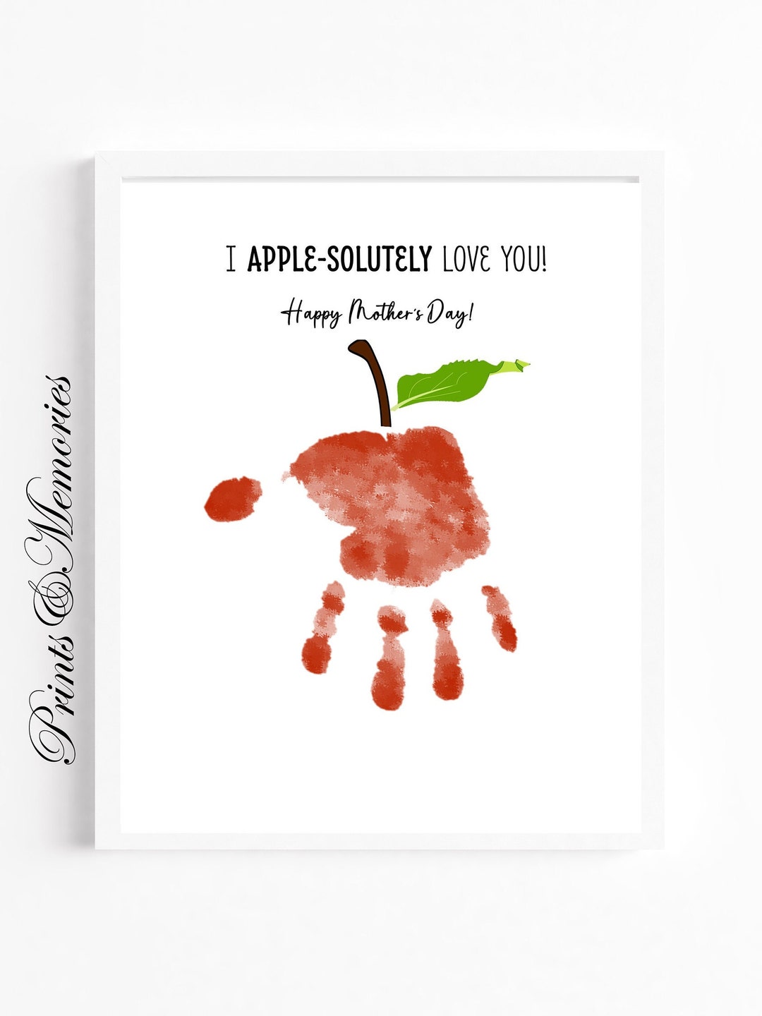 I Apple-solutely Love You Handprint Art, Apple Handprint Craft, Gift ...