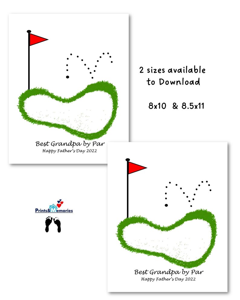 Best Grandpa by Par Golf Footprint Father's Day Gift for | Etsy