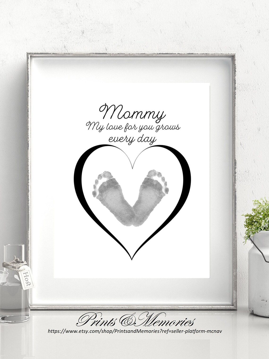 Footprint Handprint Art Baby Keepsake Mother's - Etsy